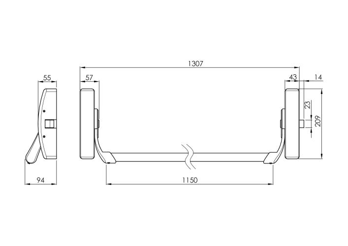 Unico 100 - Barres anti-panique - DOM