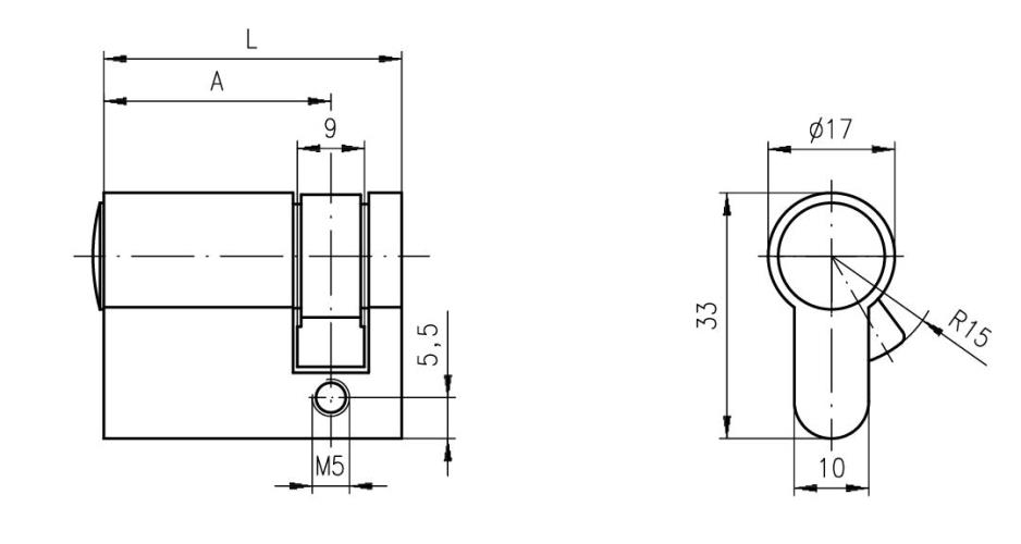 Titan K5 European Profile Half Cylinder - Wkładki Mechaniczne - DOM Polska