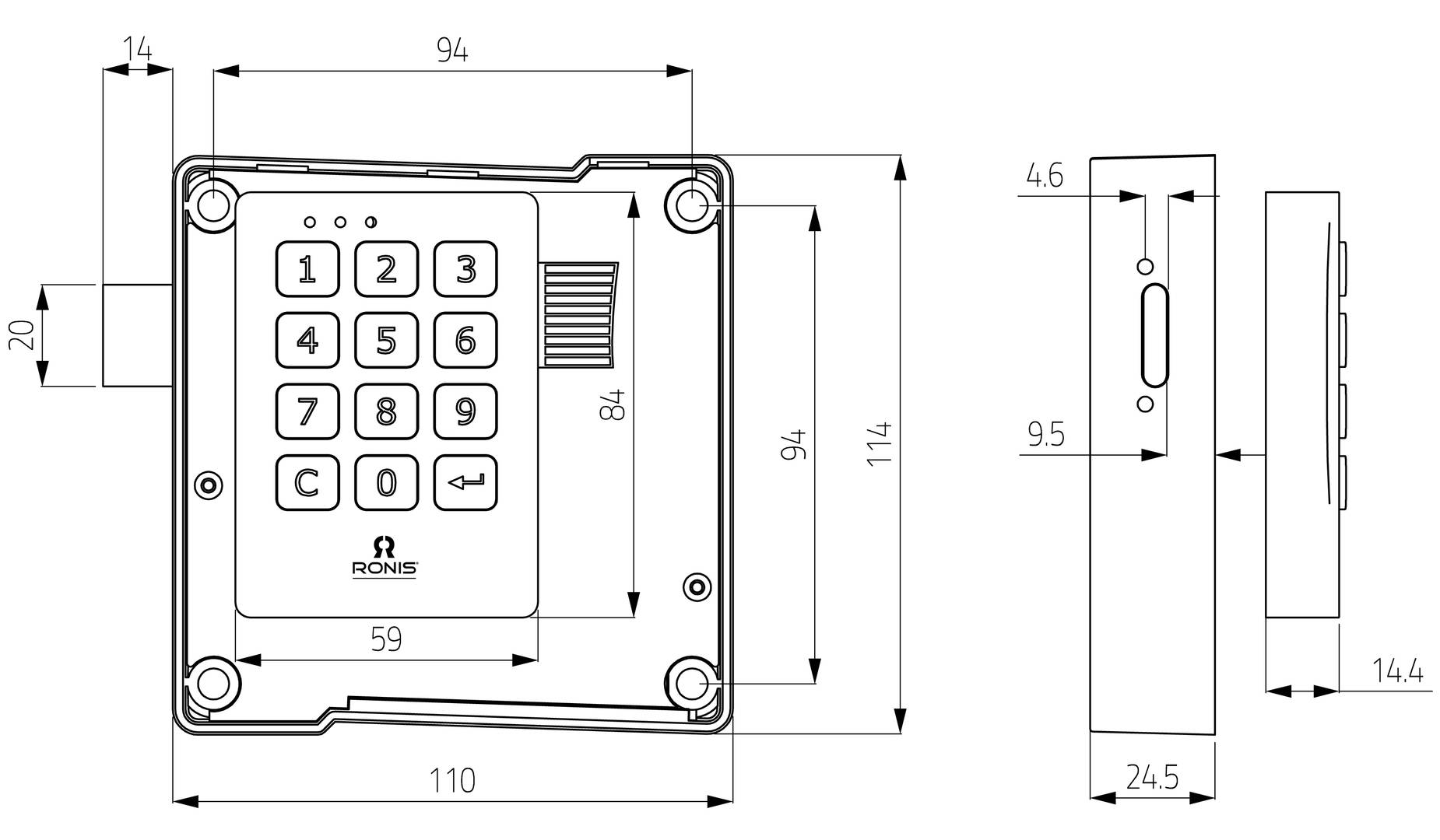 RONIS Tronic Pro - Keypads - DOM-UK Ltd